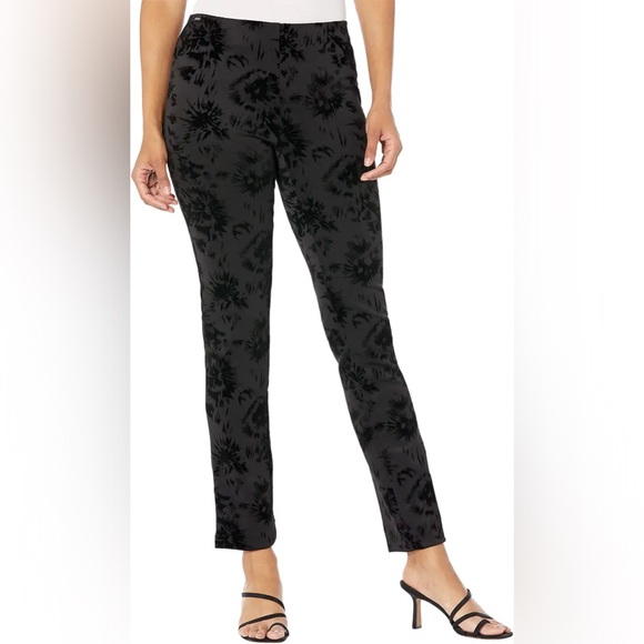 Meg & Margot | Pants & Jumpsuits | New Meg Margot Black Velvet Flocked ...